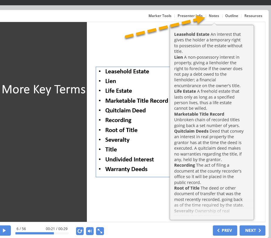 How To Use Presentation Notes CLOES online